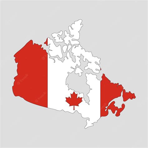 Premium Vector Outline Map Of The Country Of Canada Vector Illustration