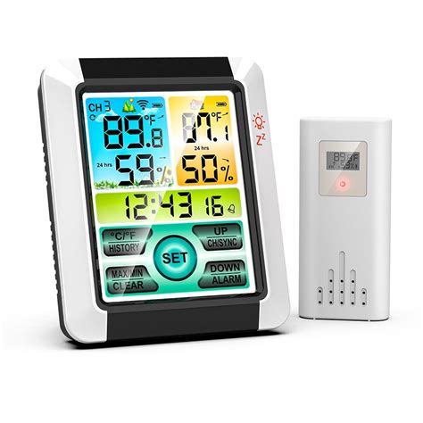 Color Large Screen Display Weather Clock Wireless Temperature And