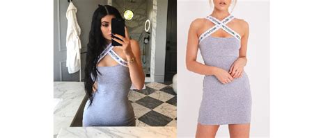 Kylie Jenner`s Grey Bodycon Dress On Social Media Your Style 411