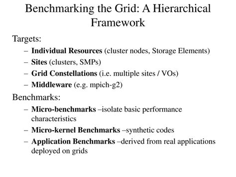 Gridbench A Tool For Benchmarking Grids Ppt Download