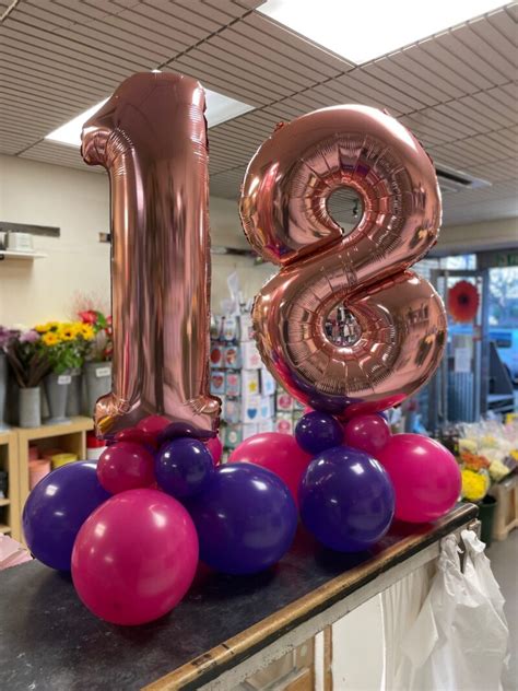 Large Number Balloon Stack Various Colours The Village Florist