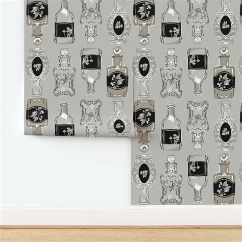 Jumbo Vile Vials Pretty Poison Wallpaper Spoonflower