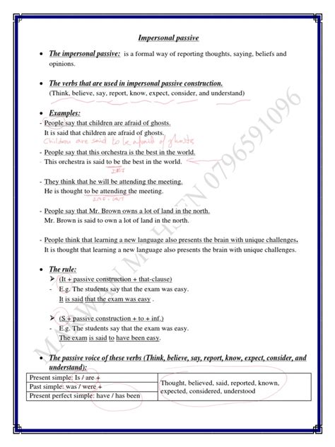 Impersonal Passive Pdf Cognitive Science Grammar