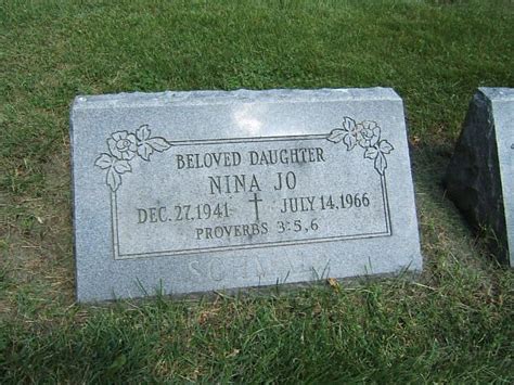 Nina Jo Schmale 1941 1966 Find A Grave Nina Jo Schmale 1941