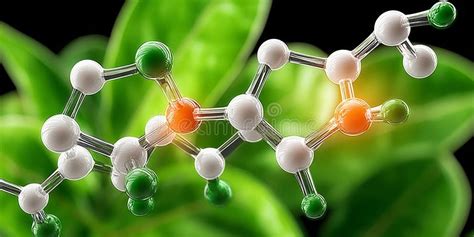 L Theanine Molecular Structure And Chemical Properties On A Green Tea