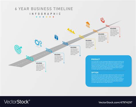 Timeline Business Infograghic 013 Royalty Free Vector Image