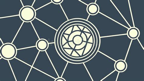 Abstract Network Core Centralized Connectivity Hub Vector Design