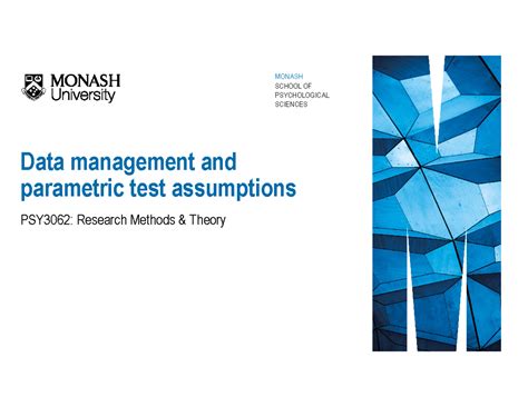 Psyw3 Parametric Test Assumptions • Identify Outliers And How To Deal