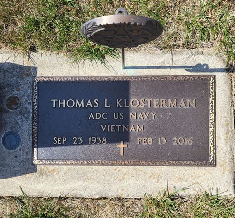 Thomas L “tom T K ” Klosterman 1938 2016 Find A Grave Memorial