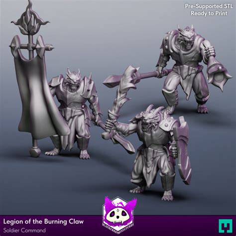 3d Printable Legion Of The Burning Claw Command Pack By Blackcrest