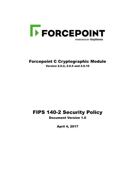 Pdf Forcepoint C Cryptographic Module Csrc · Reference Full
