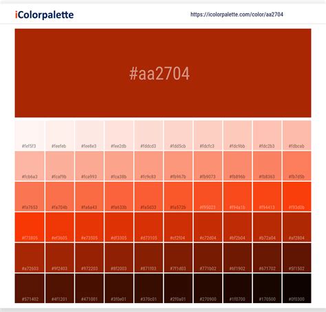 Rust Red Information Hsl Rgb Pantone