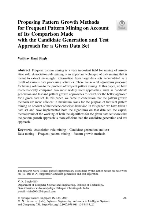Pdf Proposing Pattern Growth Methods For Frequent Pattern Mining On