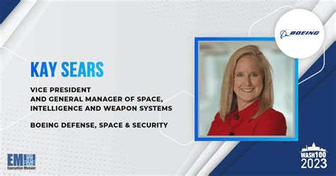 Kay Sears Vp And Gm Of Boeing Space Intell Weapon Systems Chosen To