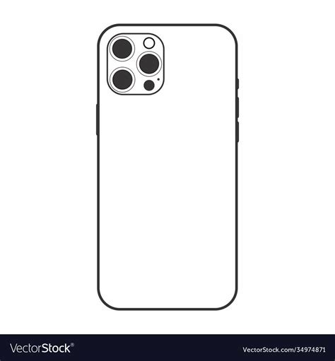 Iphone 12 Back Frame Mockup Vector Image On Vectorstock Iphone