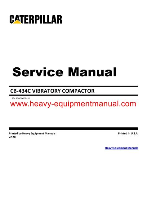 Download Caterpillar Cb 434c Vibratory Compacto Heavy Equipment Manual