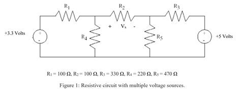 solved a use superposition to calculate the voltage vx in