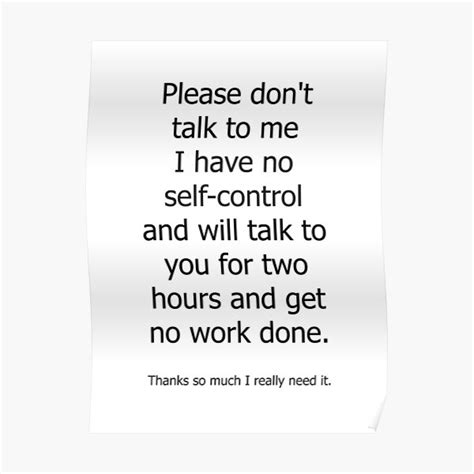 Please Dont Talk To Me Funny Meme Poster For Sale By Konman96