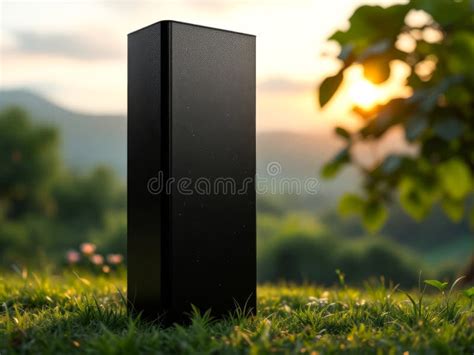 Black Object Is Sitting On A Grassy Field Stock Image Image Of Shiny Electric 353730171