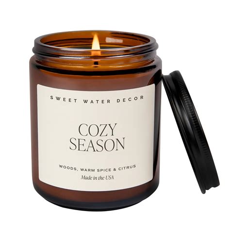 Sweet Water Decor Cozy Season Soy Candle Woods Warm Spice