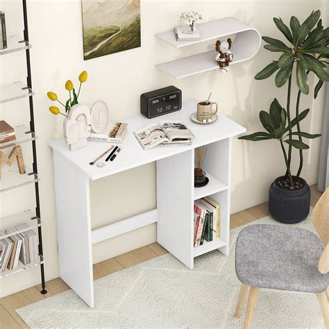 Ebern Designs Small Computer Desk With Storage Modern Writing Desk With