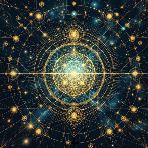 Free Golden Alchemical Mandala Photo Golden Geometric Cosmic Download At Stockcake