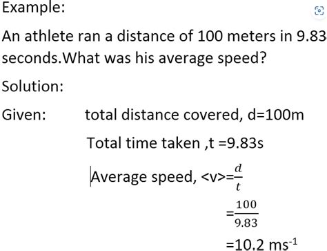 Examples Of Speed In Physics