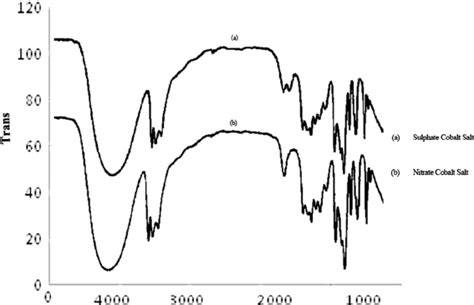Ftir Results Of Cobalt Oxide With Two Cobalt Types Download