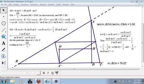 Geometry Euler Line Of Triangle Abc Is Parallel To Side Bc