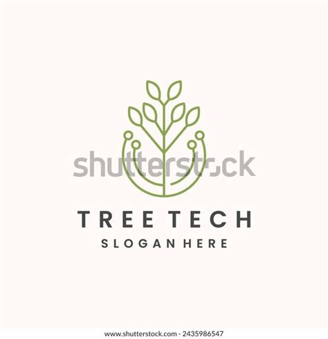 Inspiration Logo Tree Abstract Tech Style Stock Vector Royalty Free Shutterstock