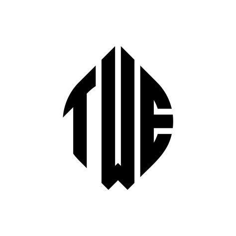 Twe Circle Letter Logo Design With Circle And Ellipse Shape Twe Ellipse Letters With