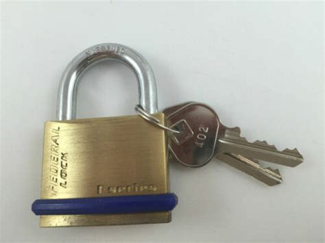 Federal Lock F Series F40 402 Solid Brass Security Padlock Includes 2