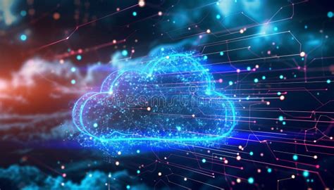 Cloud Computing Transfer Big Data On Internet Stock Illustration Illustration Of Cloud