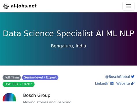 Hiring Data Science Specialist Ai Ml Nlp In Bengaluru India Rai