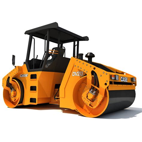 Asphalt Compactor Case 3d Model Download Tractor On