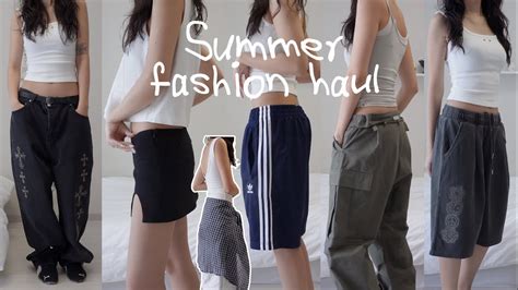 여름 패션하울 Fashion Haul🍒 아디다스 트랙팬츠부터 버뮤다 팬츠 컬렉터 휴가갈 때 입고픈 320쇼룸 단독 프로모션 코드까지💳 Youtube