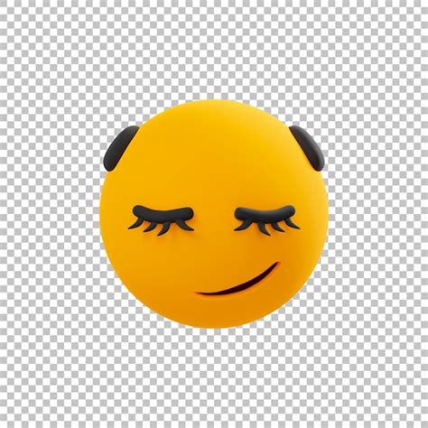 Premium Psd Shy Emoticon 3d Emoji Icon