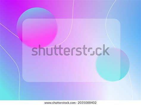 Glassmorphism Abstract Background Beautiful Colors Stock Illustration