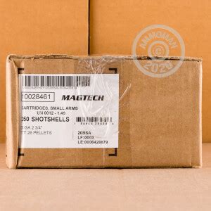 20 Gauge Ammo 250 Rounds Of 2 34” 1316 Oz F Shot By Magtech With