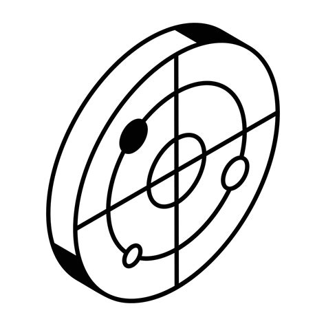 A Radar Detection System In Isometric Outline Icon 10655979 Vector Art
