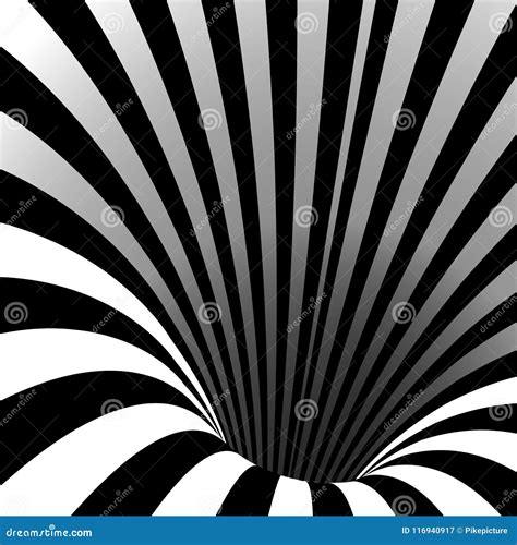 Spiral Vortex Vector Illusion Swirl Tunnel Hole Effect Movement Executed In The Form