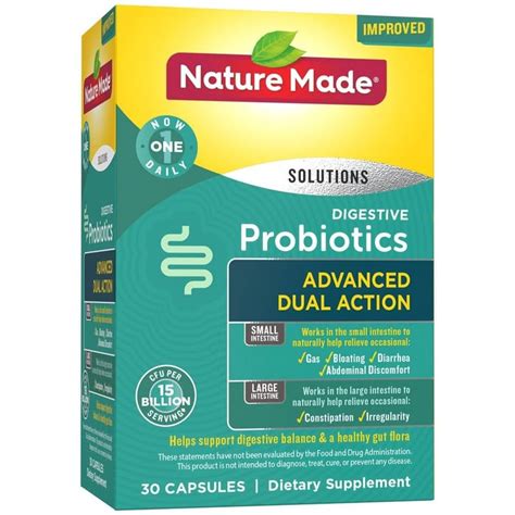Nature Made Digestive Probiotics Advanced Dual Action Capsules 15