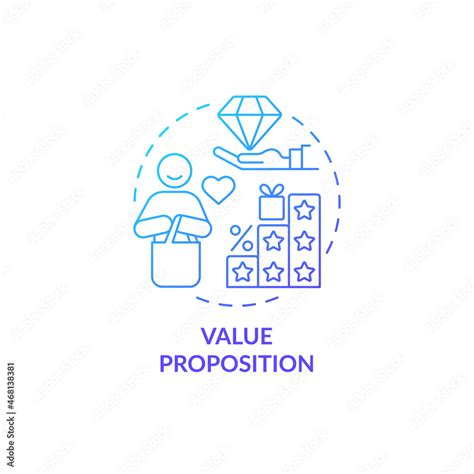 Value Proposition Blue Gradient Concept Icon Product Quality Promised