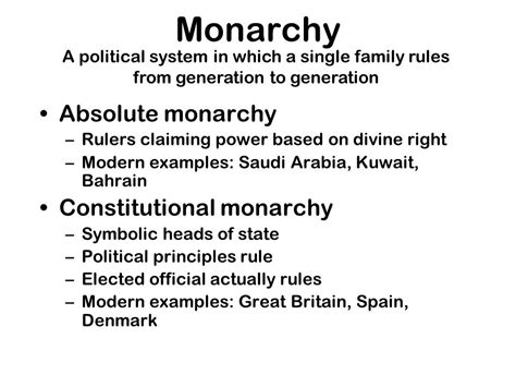 Limited Monarchy Examples