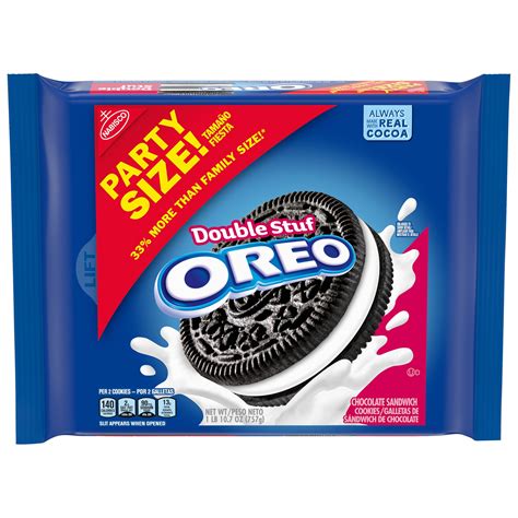 Oreo Double Stuf Chocolate Sandwich Cookies Party Size 267 Oz
