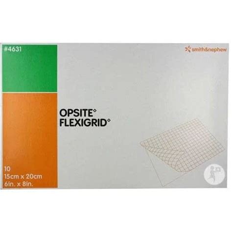 Opsite Flexigrid Adhesive Film Dressings 15cm X 20cm X 5 Easymeds