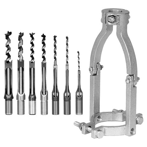 Square Hole Drill Bit And Adapter Set 7pcs Bit With 1 Adapter Mortising