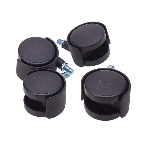 4 Pcs Nylon Plastic Swivel Stem Caster Wheel Replacement Caster Swivel
