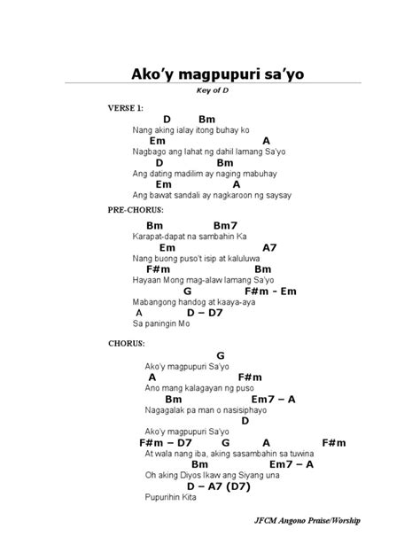 Akoy Magpupuri Sayo Key Of D Pdf