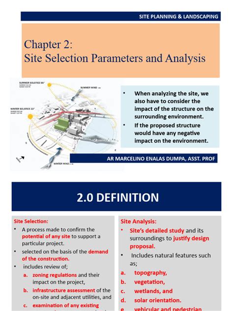 Chap 2 Site Selection Parameters Download Free Pdf Natural